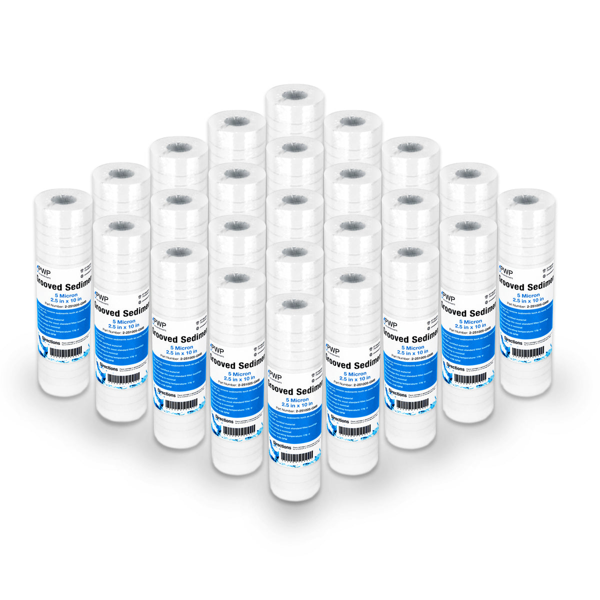 Sediment Grooved Poly Water Filter 2.5x10" – ProWaterParts